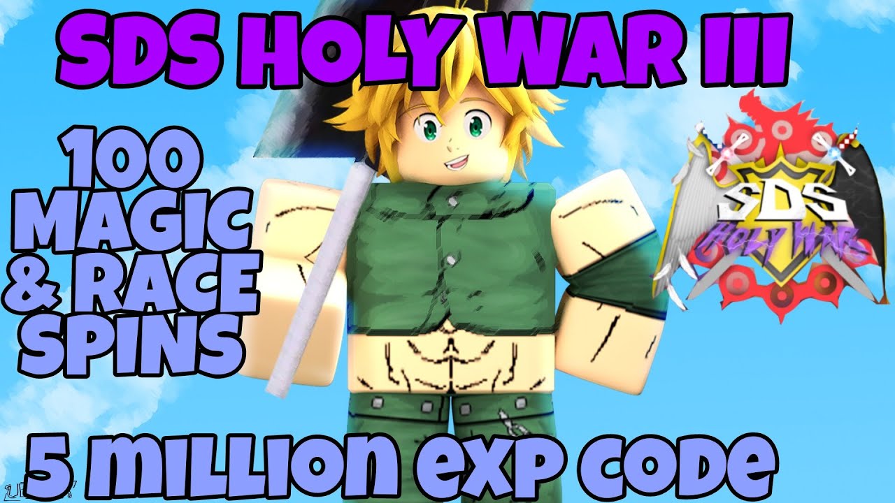 *NEW* 5 MILLION EXP, RACE, SPIN AND GOLD CODE IN SDS HOLY WAR III ...