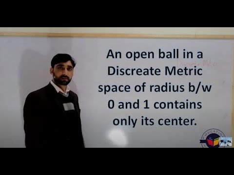 Lect 21# An open ball in a discreate Metric space of radius b/w 0 and 1 ...