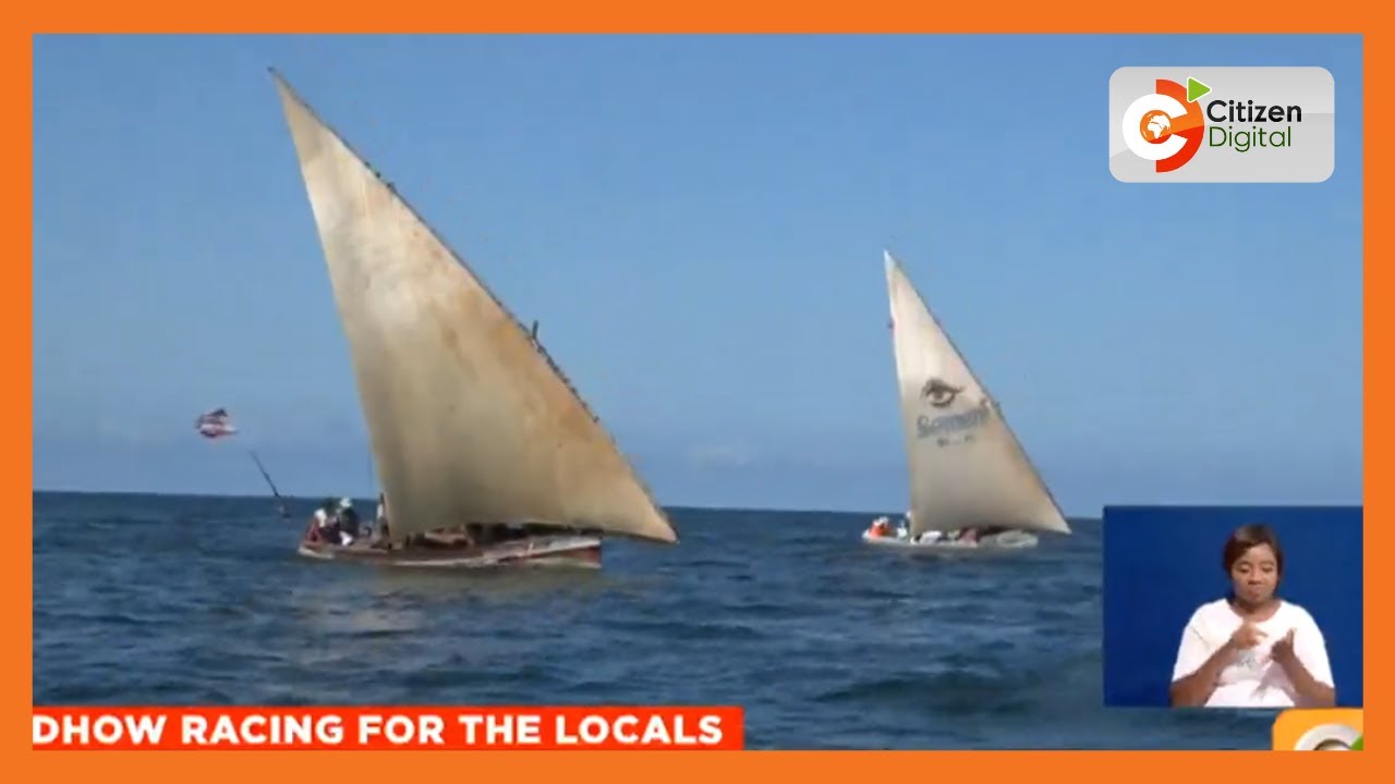 Five teams compete in dhow racing at the Buntwaani waterfront, Malindi ...