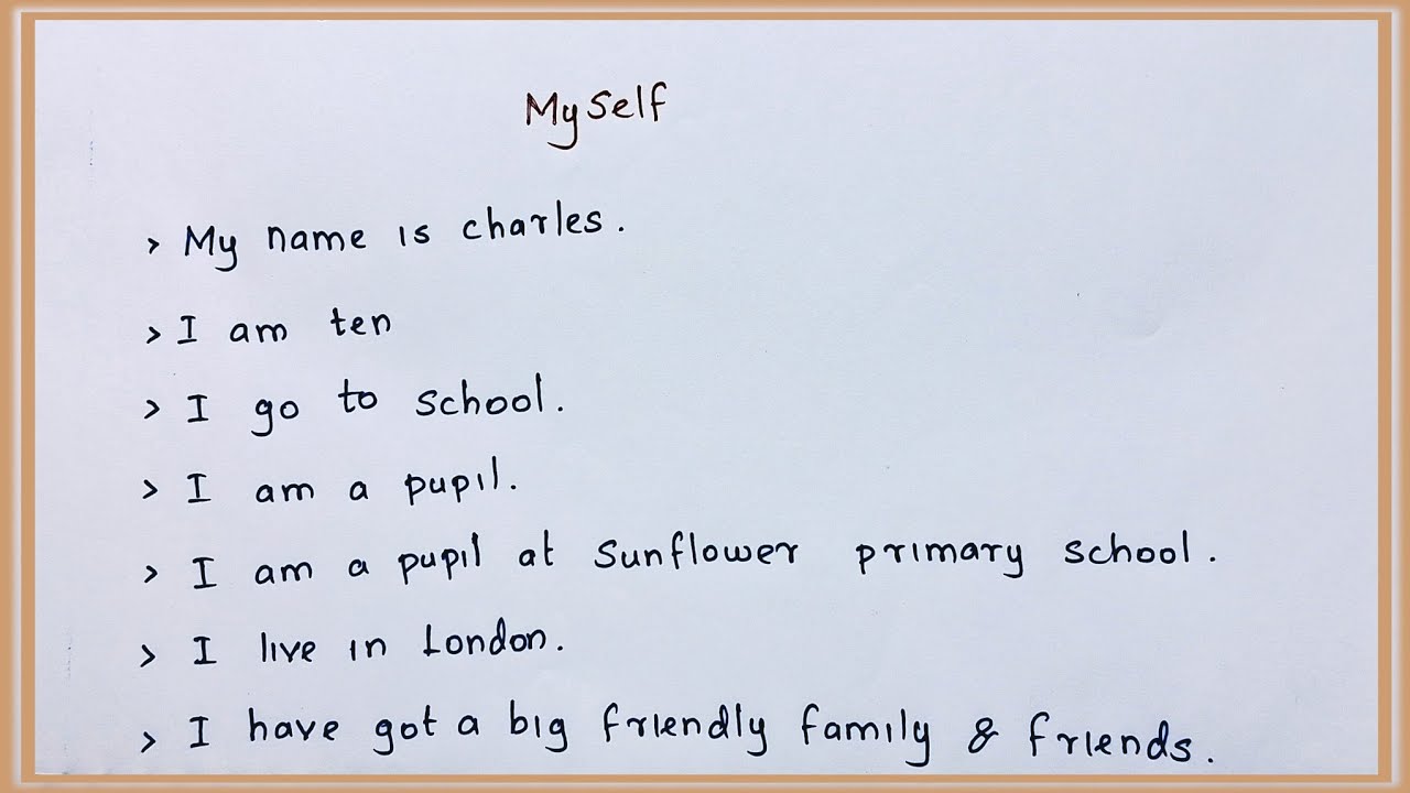 Myself | sentences about myself | Nifty's English - YouTube