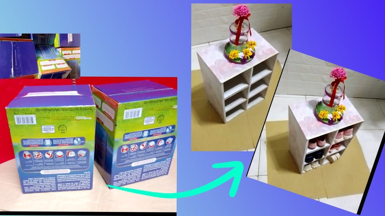 3 Layer shoe rack space saving | Simple carton box diy | SE LIN CHANNEL ...