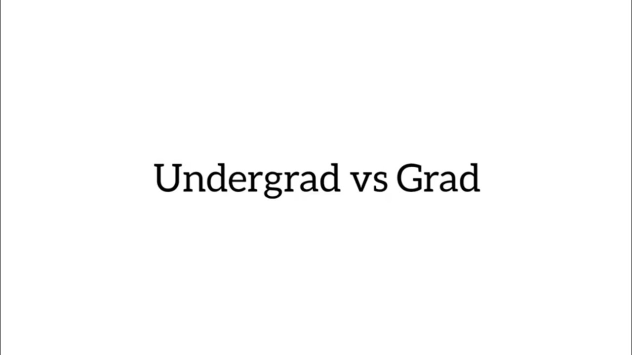 [Short] 1st Year in Undergrad versus 1st Year in Grad School - YouTube