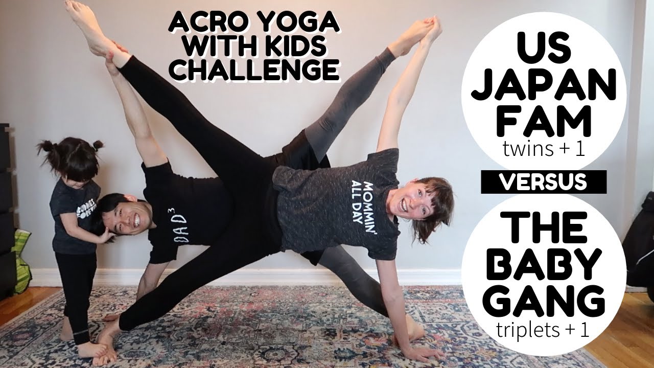 Acro Yoga with Kids Challenge - Hilarious Collab with The Baby Gang ...