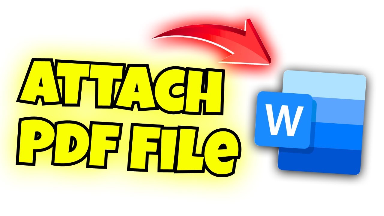 how to attach a pdf file to a word document - YouTube