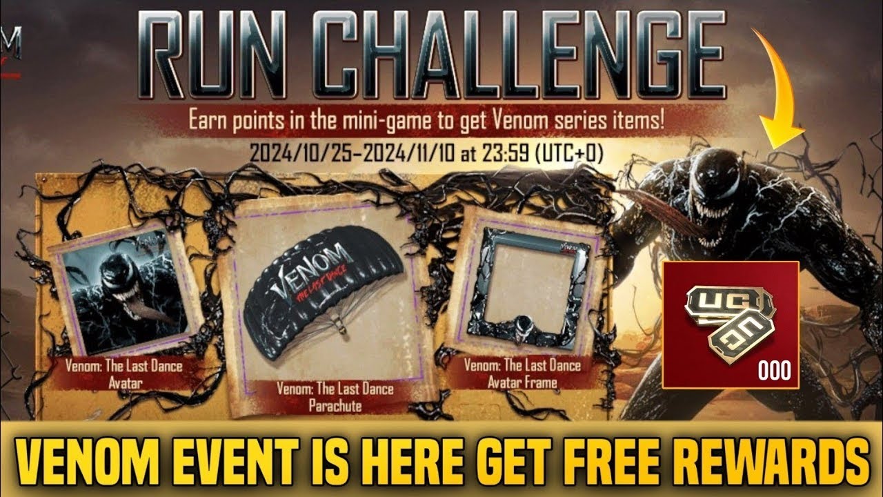 😱 Venom Event Is Here | Get All For 0 Uc Venom Rewards | Free Kill ...