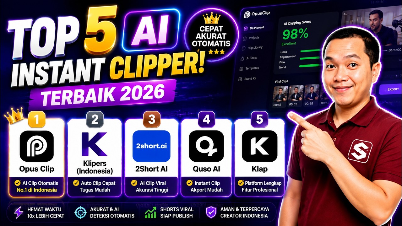 5 Website AI Instant Clipper Video Editor Terbaik 2026 - YouTube