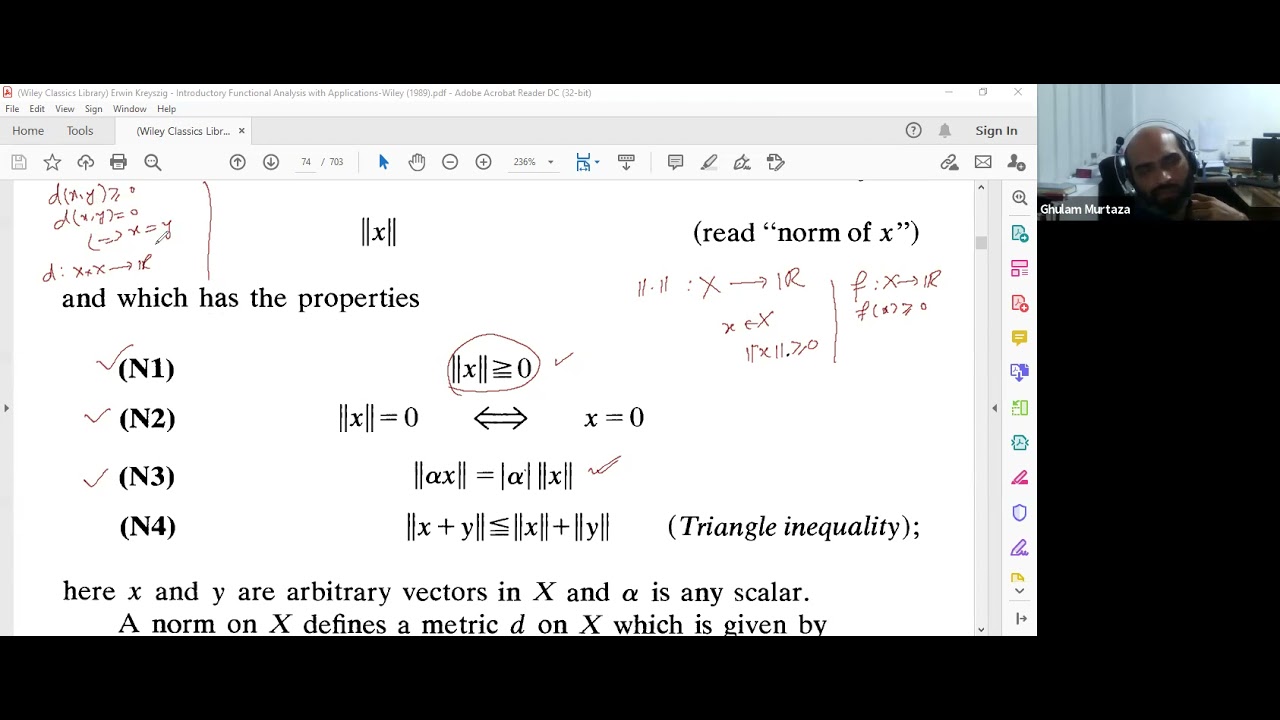 norm space with examples in metric space and functional analysis - YouTube