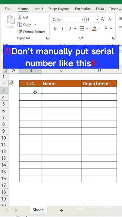 Auto Add Serial Numbers In Excel In Seconds ๐ Exceltips Shorts Subscribe Youtube