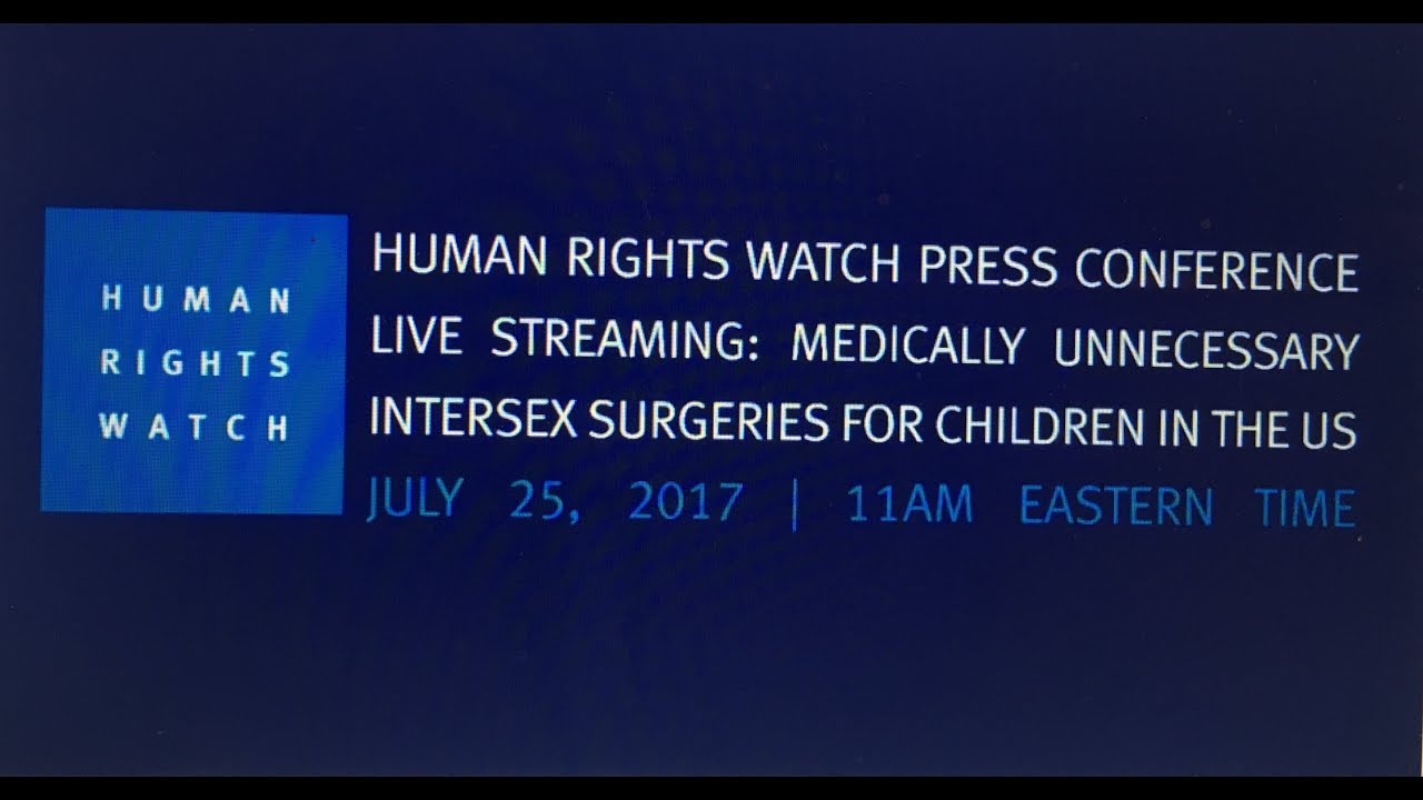 Human Rights Watch facebook live event from 7-25-17 - YouTube