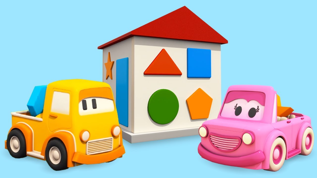 똑똑한 자동차들. 교육적인 게임 : 아이들을 위한 각형. Clever cars. Developing games: shapes ...