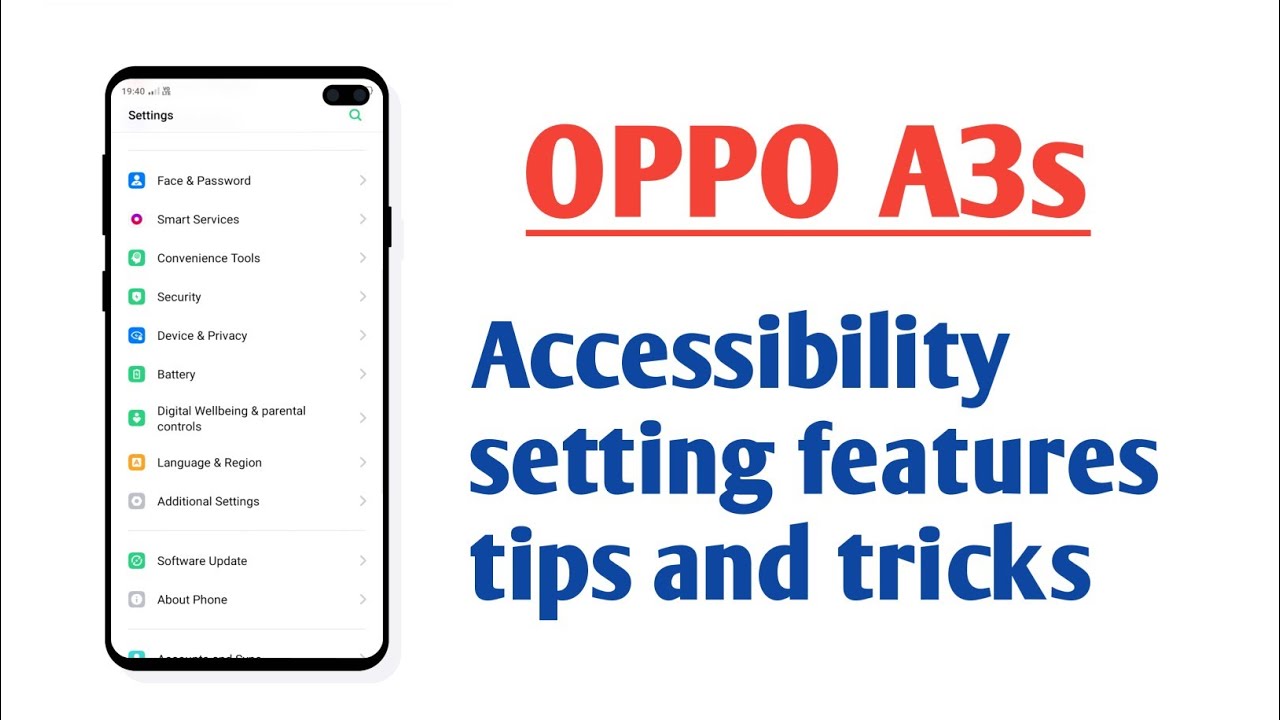 OPPO A3s , Accessibility setting features tips and tricks - YouTube