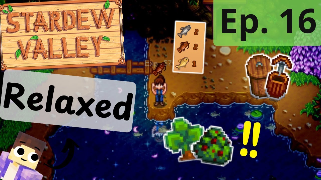 Stardew Valley Play | Spring Y1 | Ep. 16 | Tea Saplings, Bug Head Sword ...