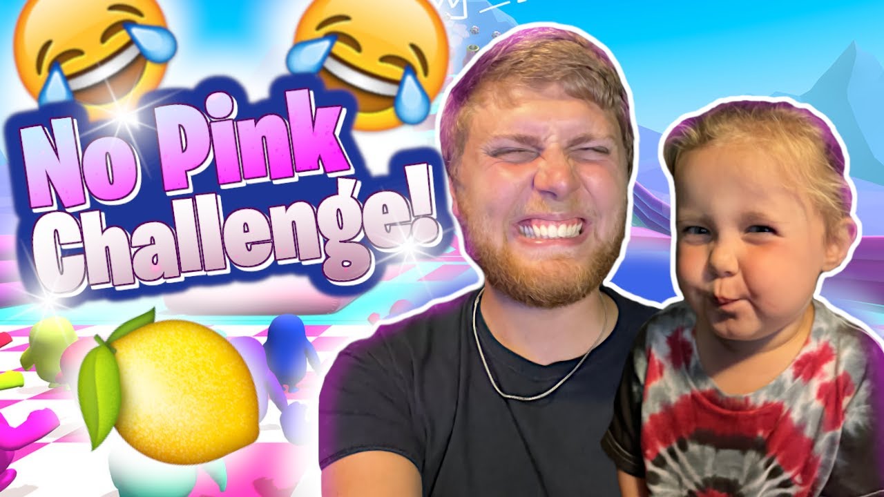 Impossible *NO PINK* Challenge! Fall Guys with a 3 year old! - YouTube