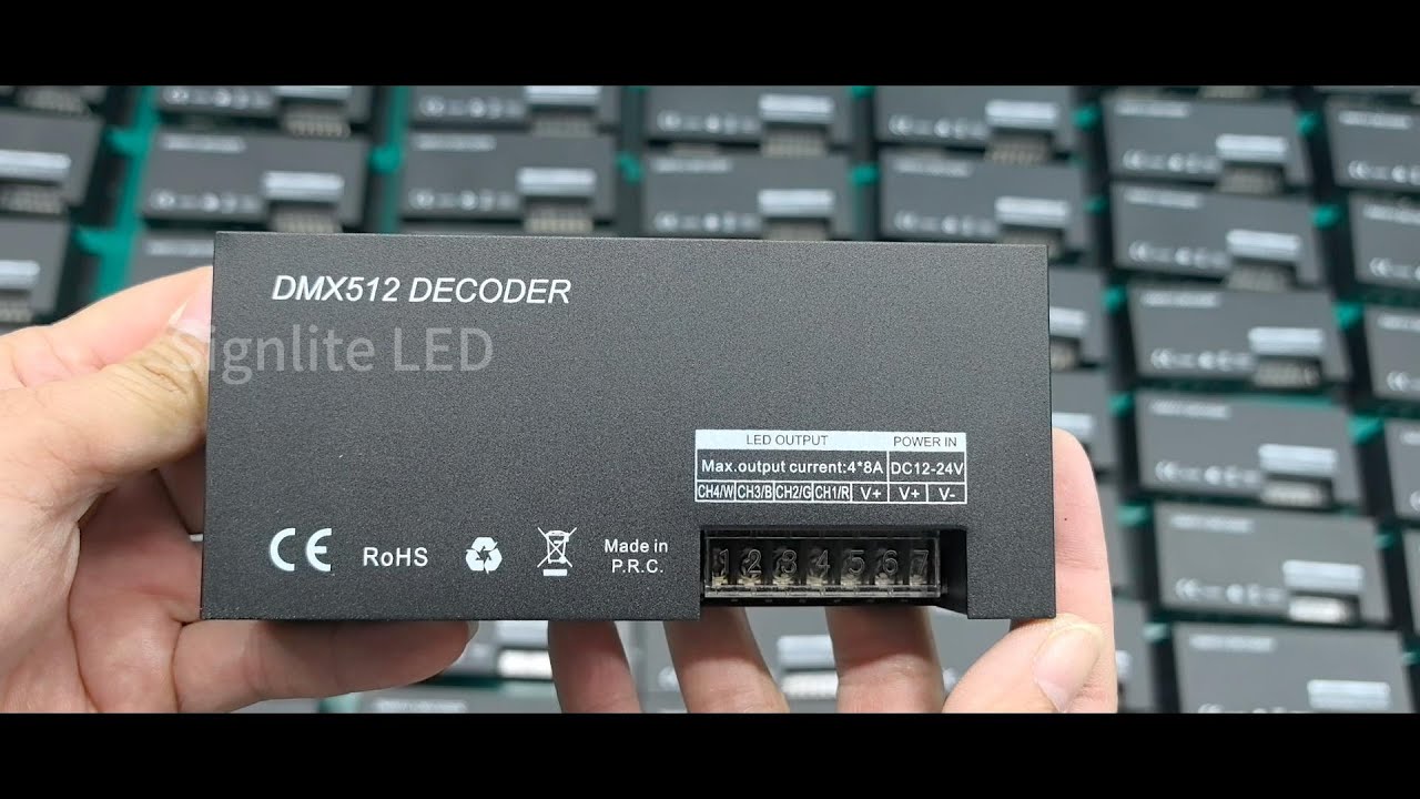 SignliteLED DMX512 decoder converts DMX signals - YouTube