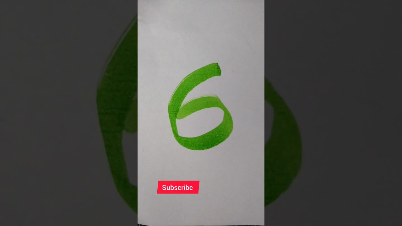 Calligraphy Number 6 #calligraphyart #shorts #subscribe - YouTube