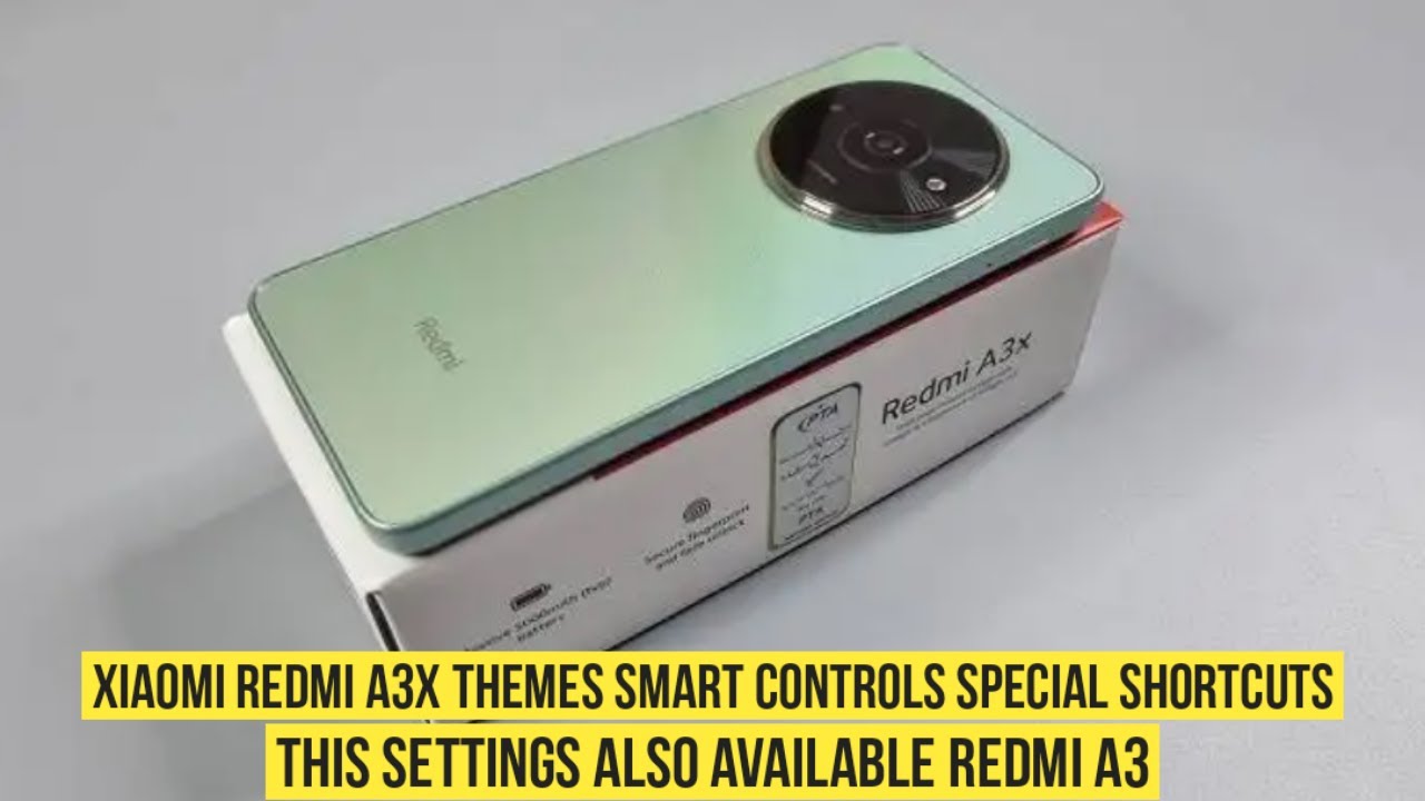 xiaomi redmi a3x themes smart controls special shortcuts a3 - YouTube
