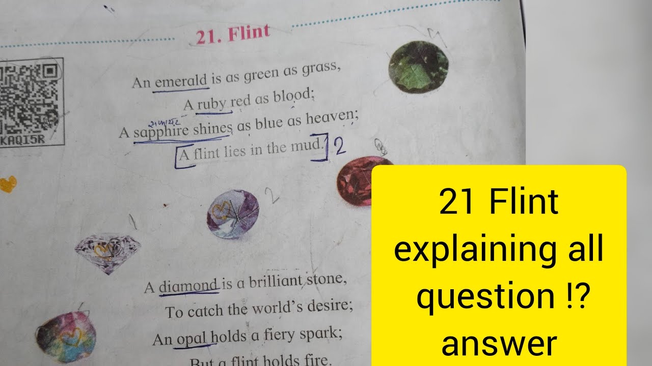 4th std English medium student English balbharti poem number 21 Flint ...