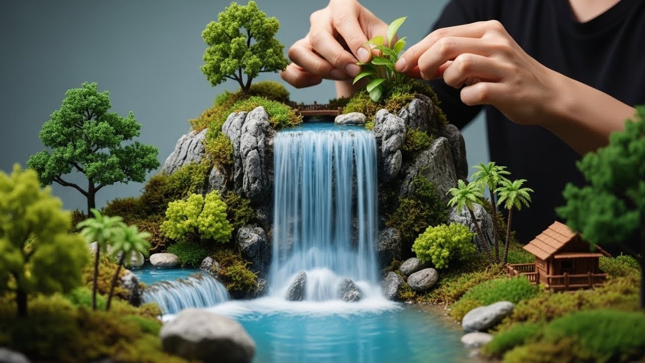 Creating a Stunning Miniature Waterfall Diorama | Satisfying Craft ...
