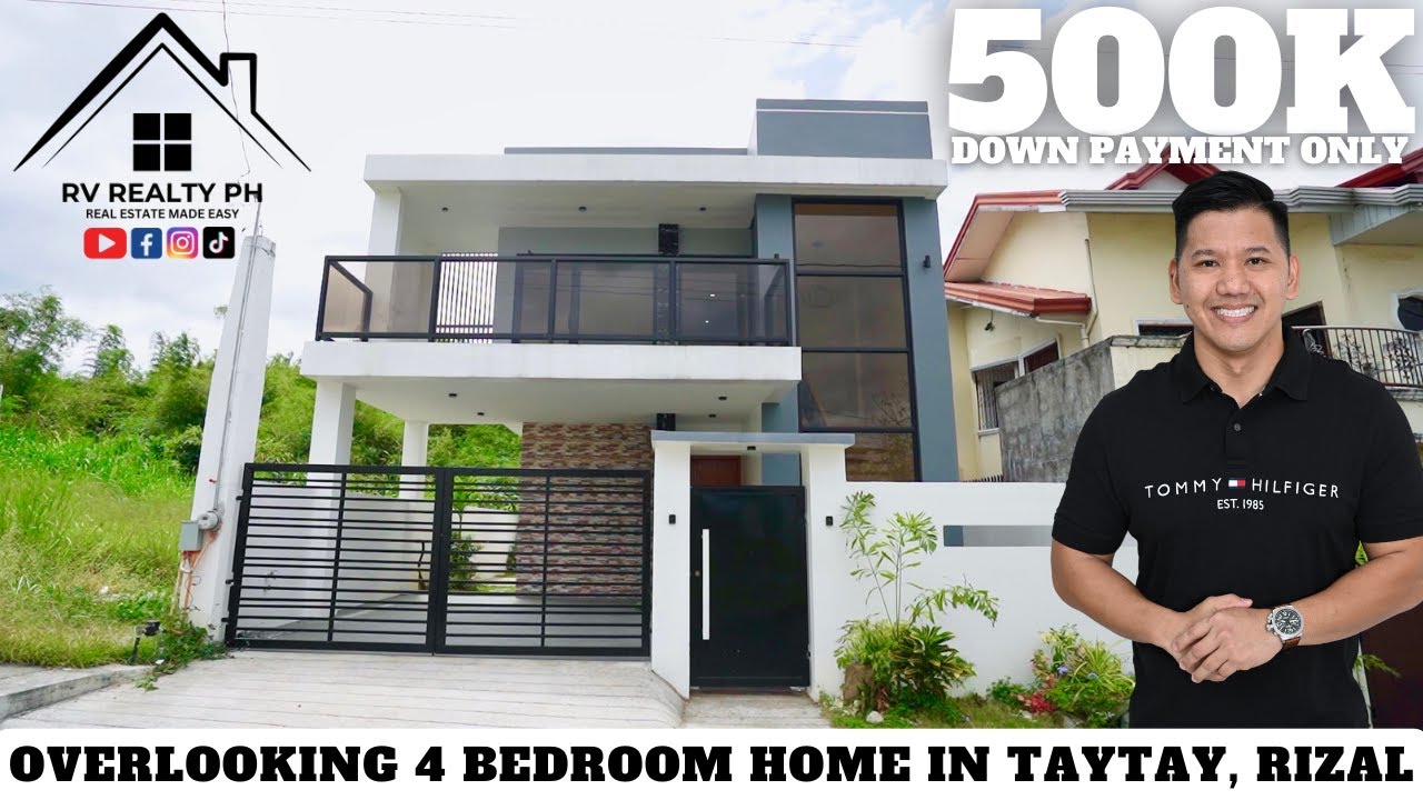 House Tour 40: Overlooking 4 Bedroom Home in Taytay, Rizal! ₱500K DOWN ...