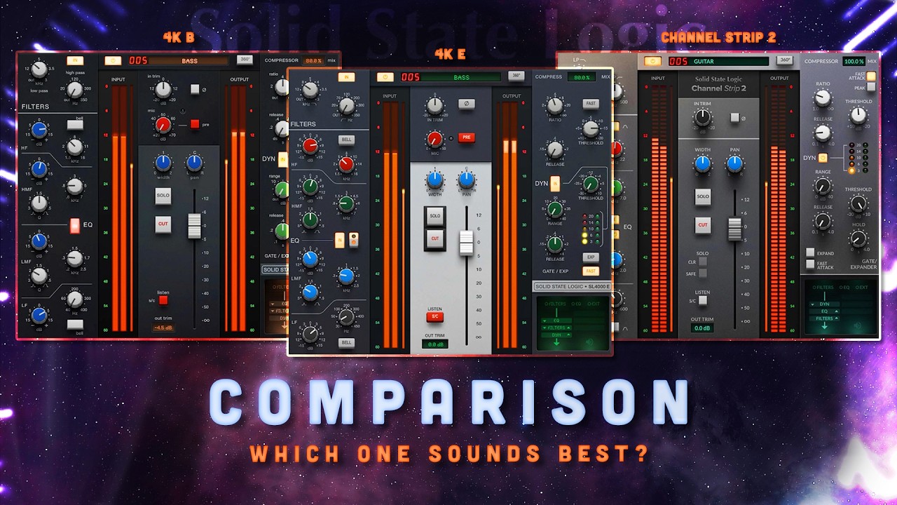 COMPARISON - Solid State Logic 4K B, 4K E, Channel Strip 2 || Can you hear the difference? - YouTube