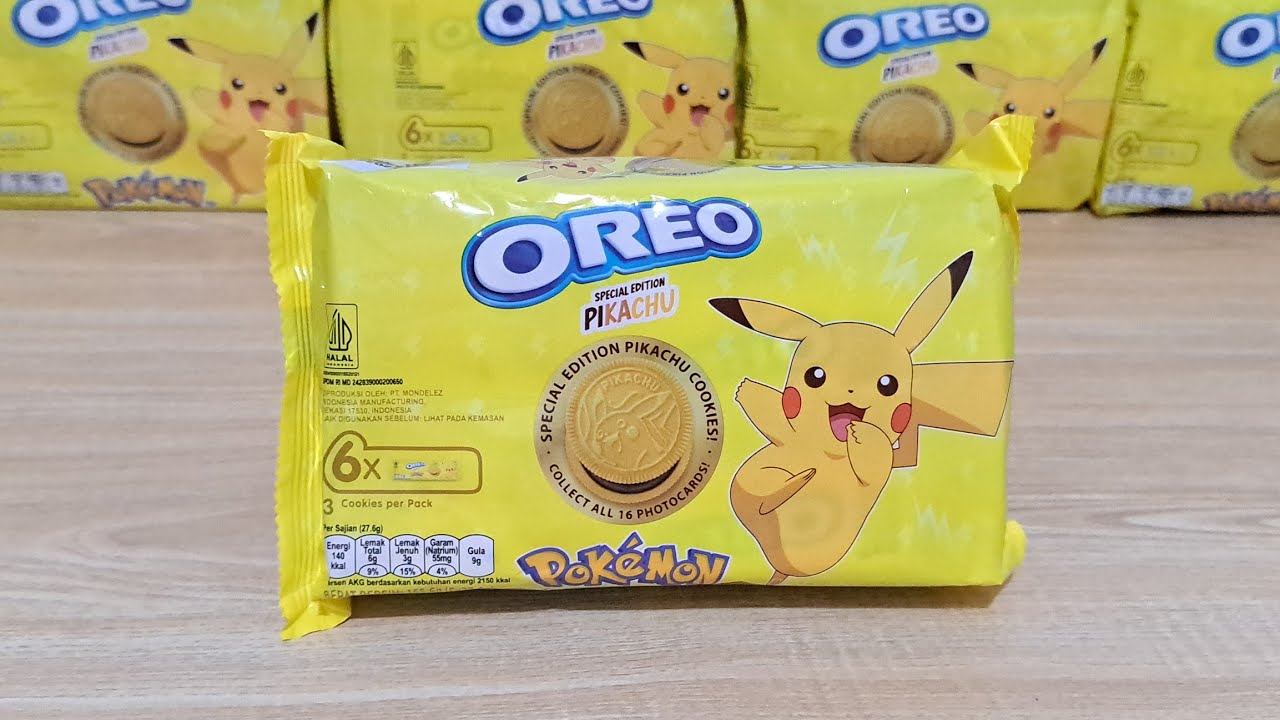 OREO Pokemon Special Edition Pikachu Cookies Photocards! - YouTube