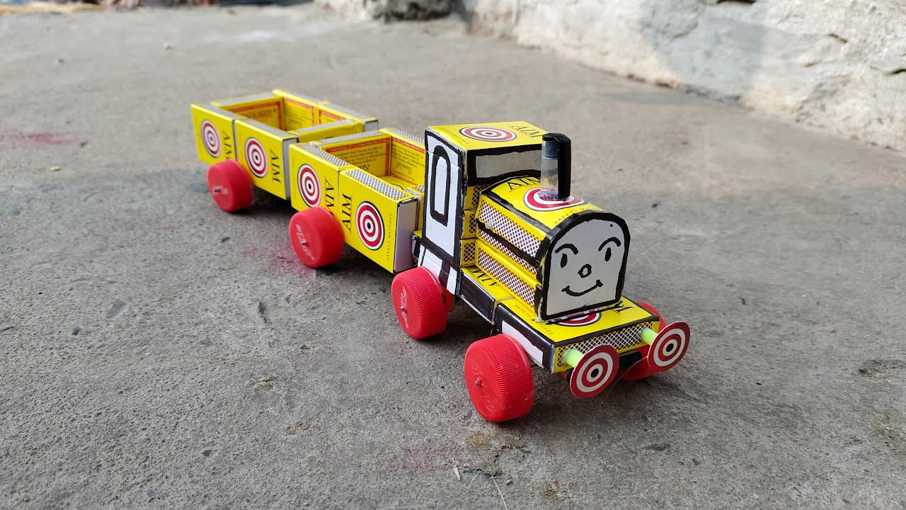 How to Make Matchbox Tiny Train | Amazing Diy Matchbox Tiny Train | You ...