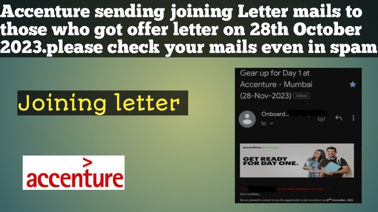 Accenture sending joining Letter mails to those who completed interview ...