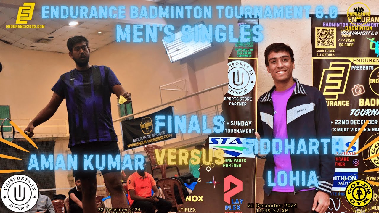 Endurance Badminton Tournament 6.0 : Men's Singles : FINAL : AMAN KUMAR ...