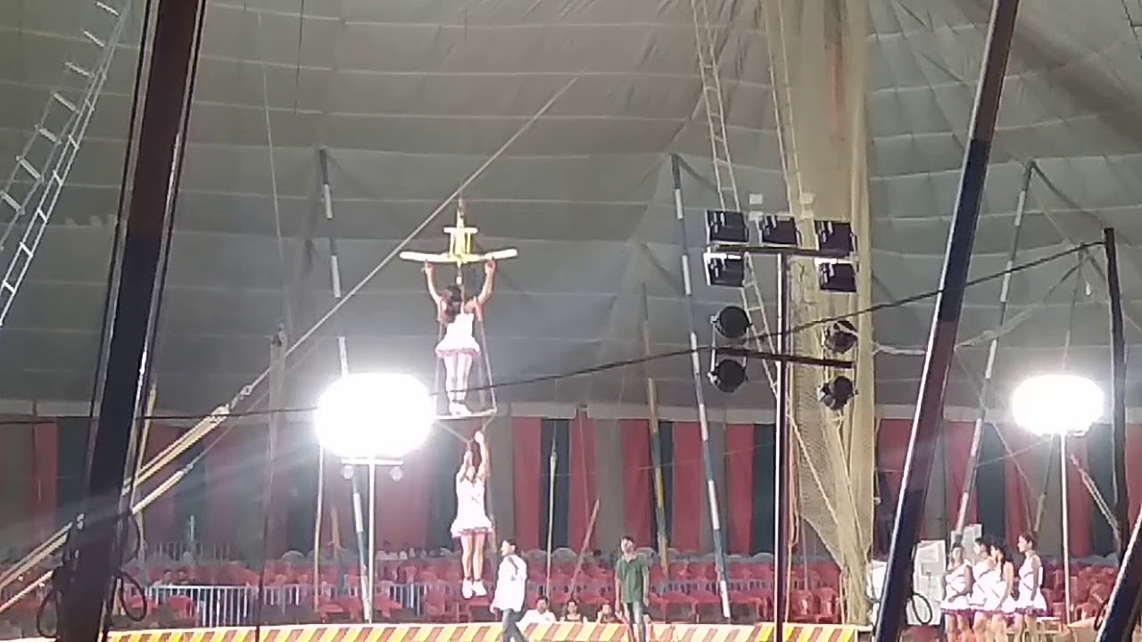 Circus girl's teeth dance - YouTube