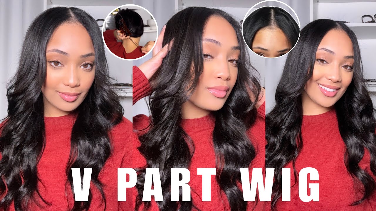 SCALP‼️New VPart Wig Seamless Vline & Drawstring Install |FT UNICE HAIR - YouTube
