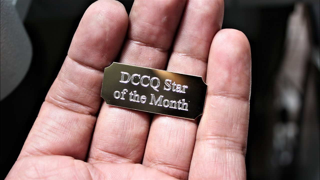 Custom Engraving Small Gold Fancy Corners Plate personal message - YouTube
