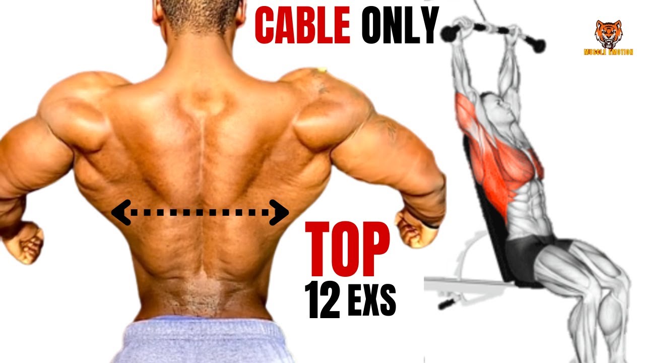 TOP 12 BACK EXERCISES AT GYM WITH CABLE ONLY - YouTube