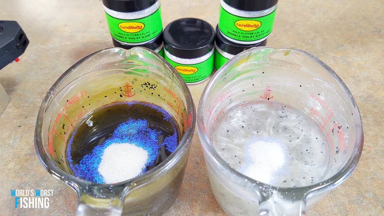 How To Use SPARKLE FLAKE In Soft Plastic Fishing Lures! - YouTube