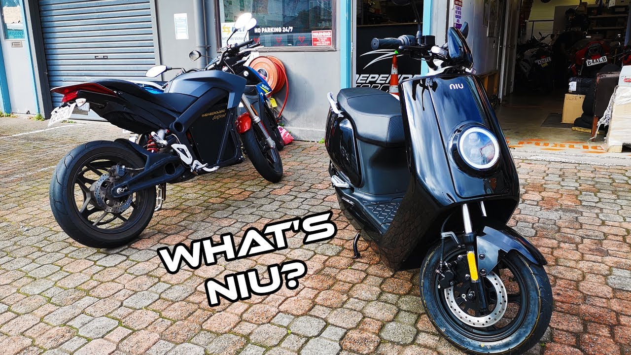 I rode a Niu N1 electric scooter :D - YouTube