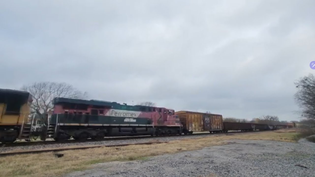 Southbound FXE 1801/UP 3959,Mixed Freight Train, "Ennis Sub"Thornton, TX 12-08-22 - YouTube