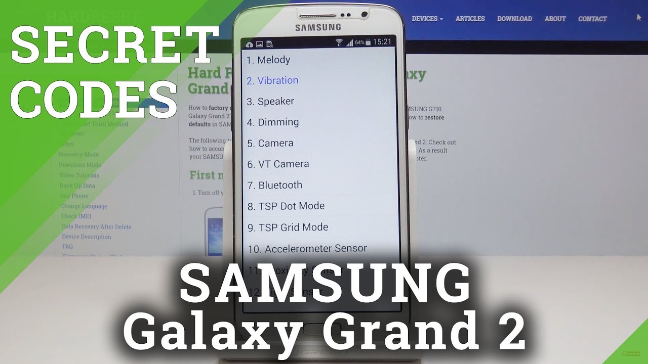 Secret Codes Samsung Galaxy Grand 2 - Enable Hidden Options - YouTube