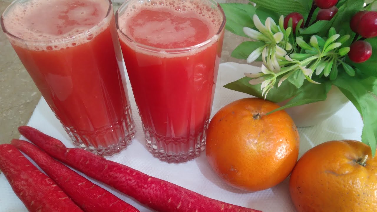 Gajar And Orange Juice Recipe| Gajar Ka Juice Banane Ka Tarika |by 😋# ...