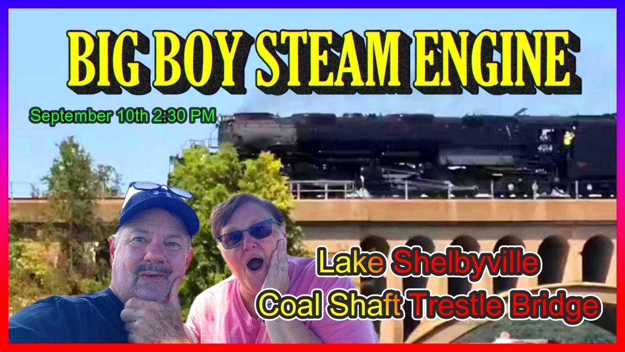 THE BIG BOY STEAM ENGINE Crossing the Coal Shaft Trestle Bridge - YouTube