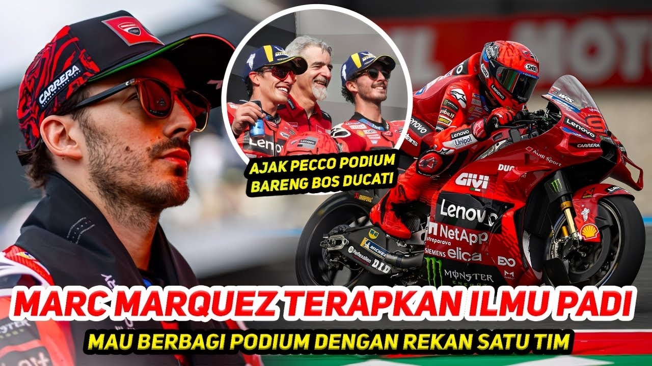 TAK MAU JUARA SENDIRIAN🔥MARC MARQUEZ TERAPKAN ILMU PADI~AJAK BAGNAIA NAIK PODIUM BARENG BOS ...