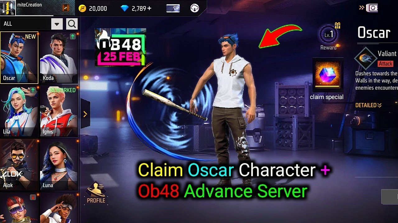 NEW CLAIM OSCAR CHARACTER | OB 48 UPDATE CHANGES | UPCOMING NEW EVENT ...