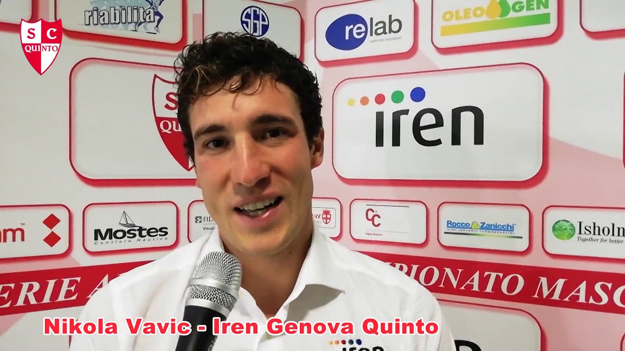 Nikola Vavic dopo Iren Genova Quinto-Posillipo - YouTube