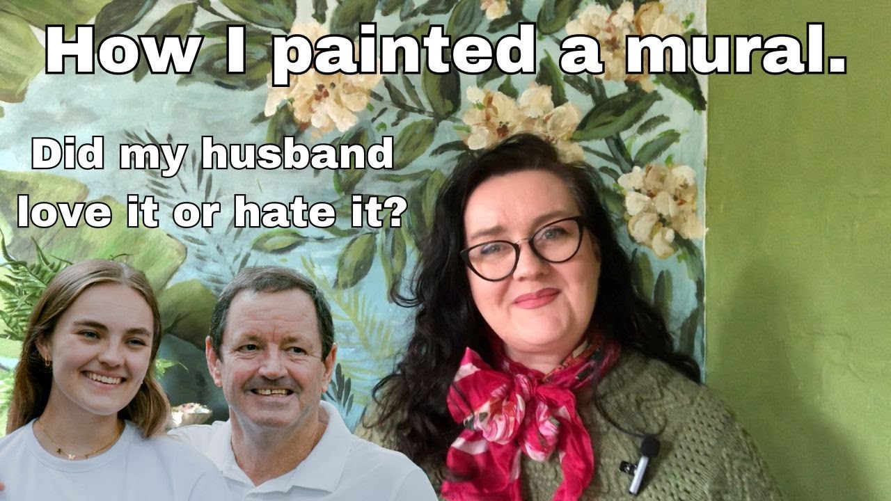 Artists Vlog | Painting a wall mural | Interior Design | Art materials ...
