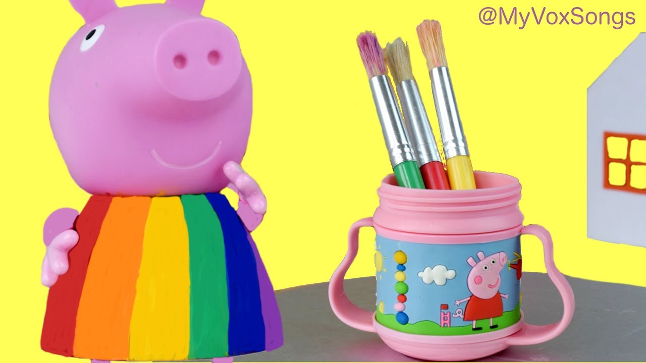 Learn colours with Peppa Pig's Rainbow Dress | learn colors for kids in ...