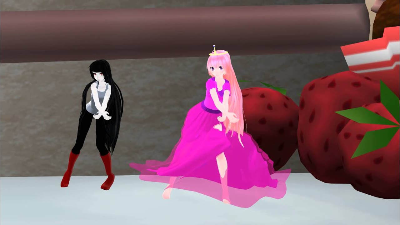 [MMD] Adventure Time - Marceline and Princess Bubblegum (Finn and Jake ...