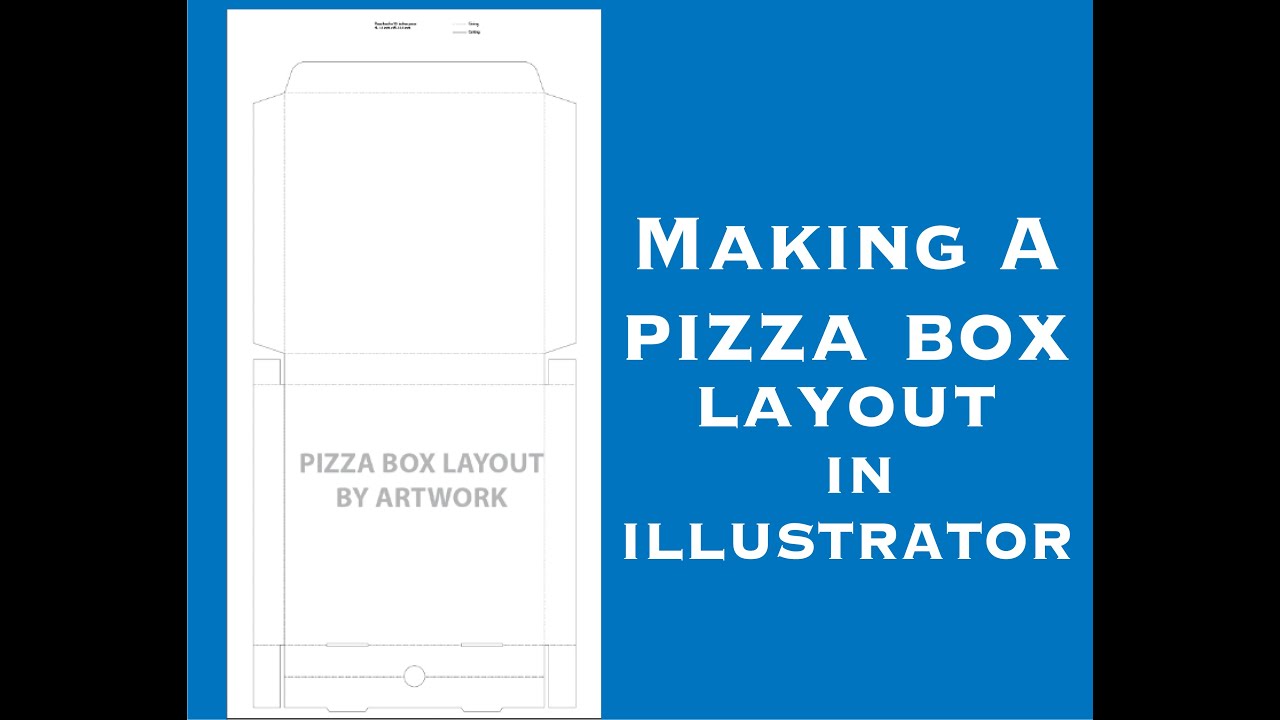 How to make pizza box dieline | Pizzabox layout design in illustrator ...