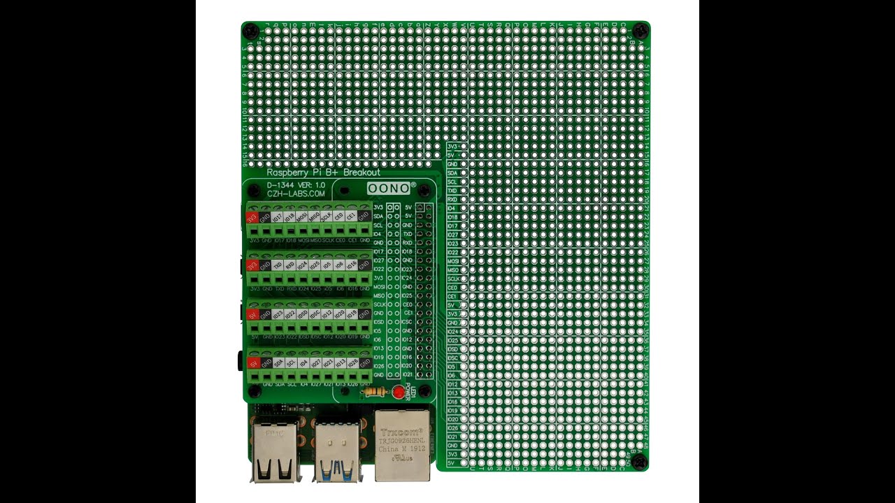 Prototype DIY PCB Terminal Block Board Kit for Raspberry Pi - YouTube