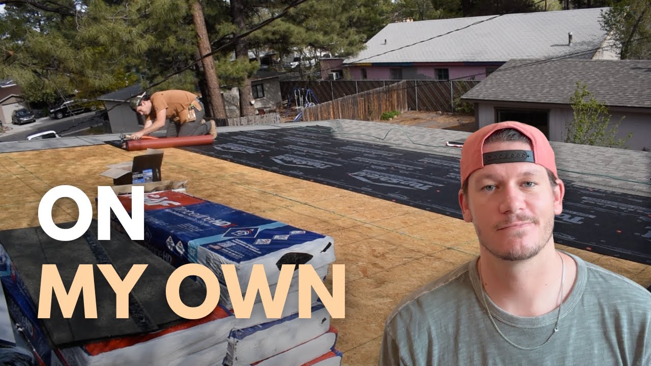 I Had to Do the ADU Roof Alone… And Things Got Sketchy | DIY Backyard ...