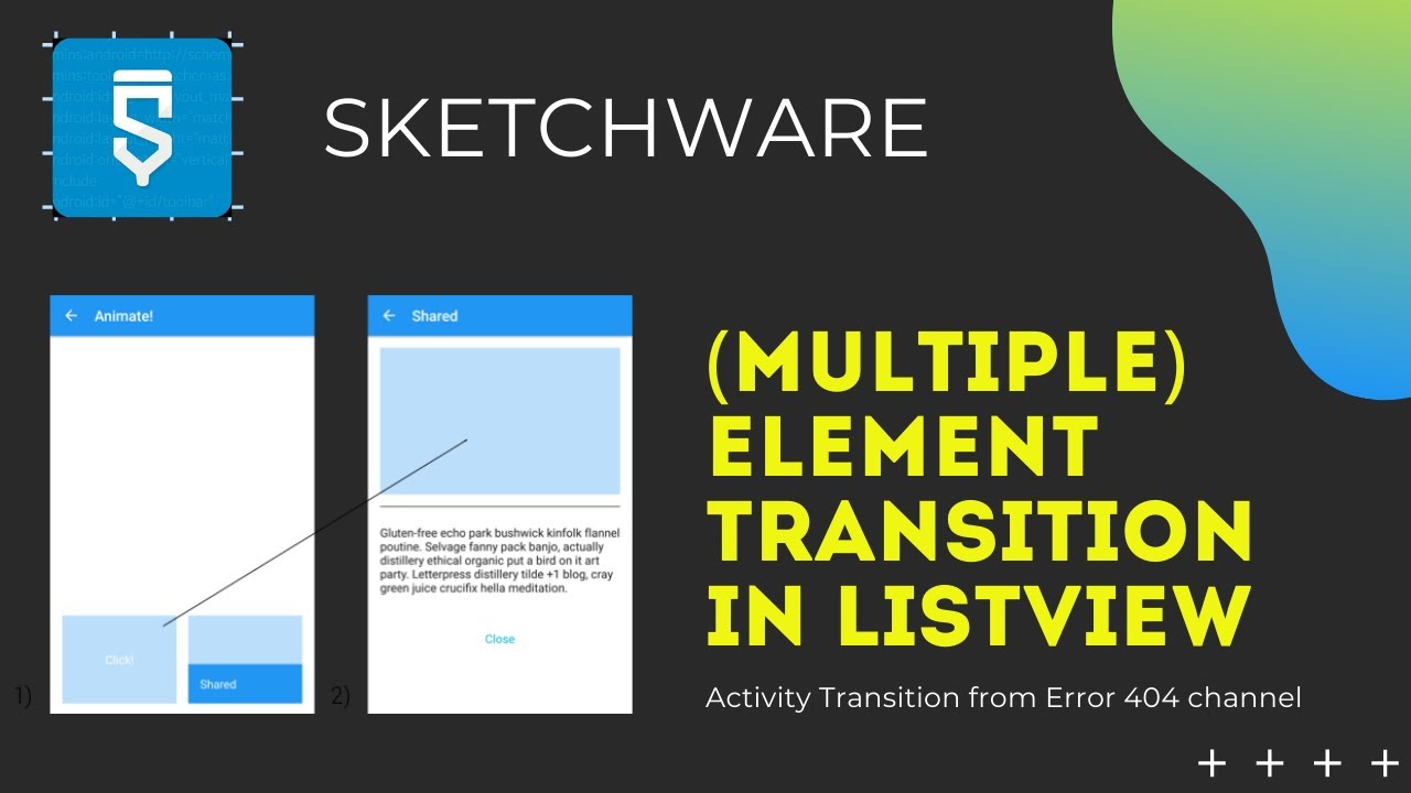 Multiple Elementtransition In Listview Sketchware Youtube
