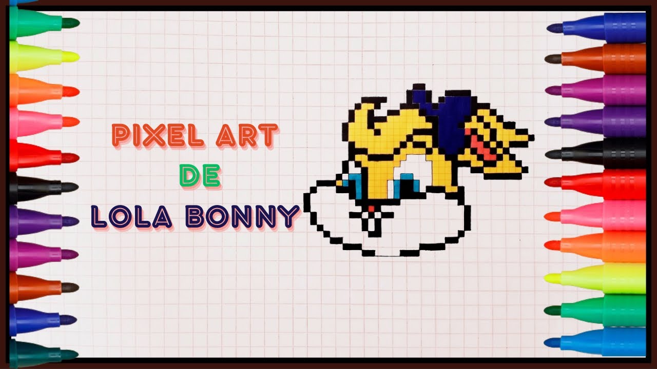 Como Dibujar al LOLA BONNY en pixel art Tutorial paso a paso#como # ...