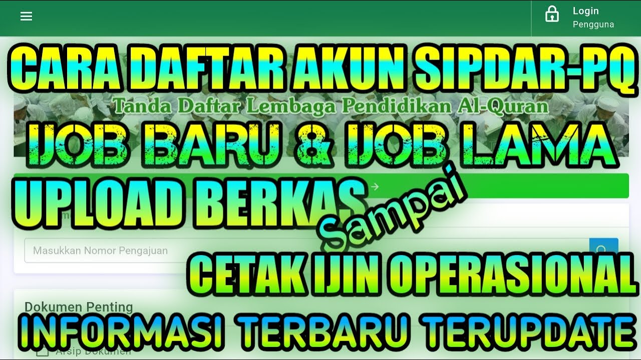 CARA DAFTAR TPQ ONLINE | PENGAJUAN TPQ BARU & LAMA | UPLOAD BERKAS ...